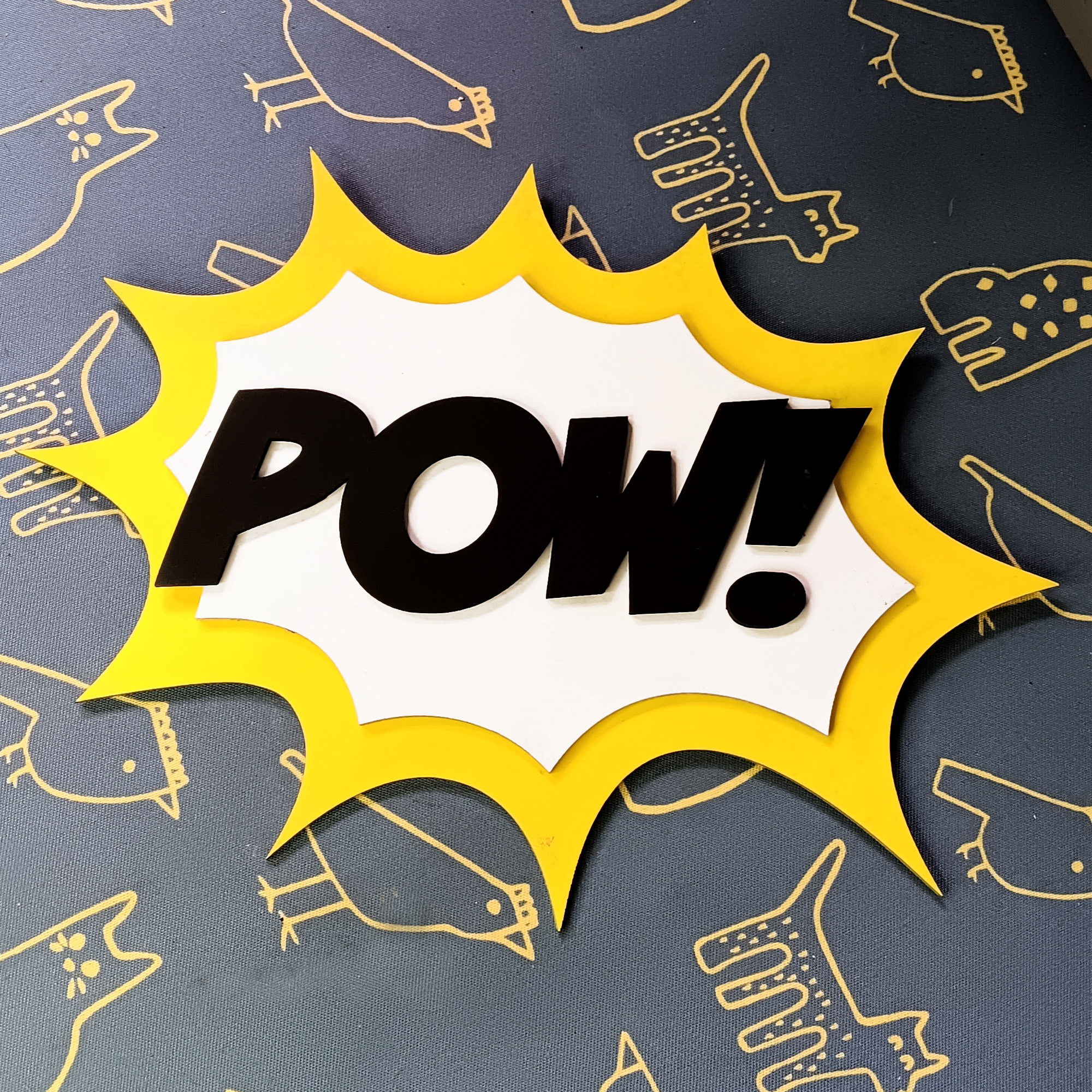 How to Paint this Laser Cut MDF Board POW! Sign Perfectly – Learn with ...