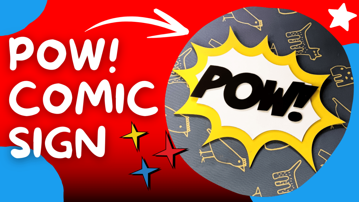 How to Paint this Laser Cut MDF Board POW! Sign Perfectly – Designs by ...