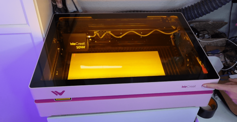 How to Setup WeCreat Vista 10w Diode+ 2w IR Laser with Rotary Step by ...
